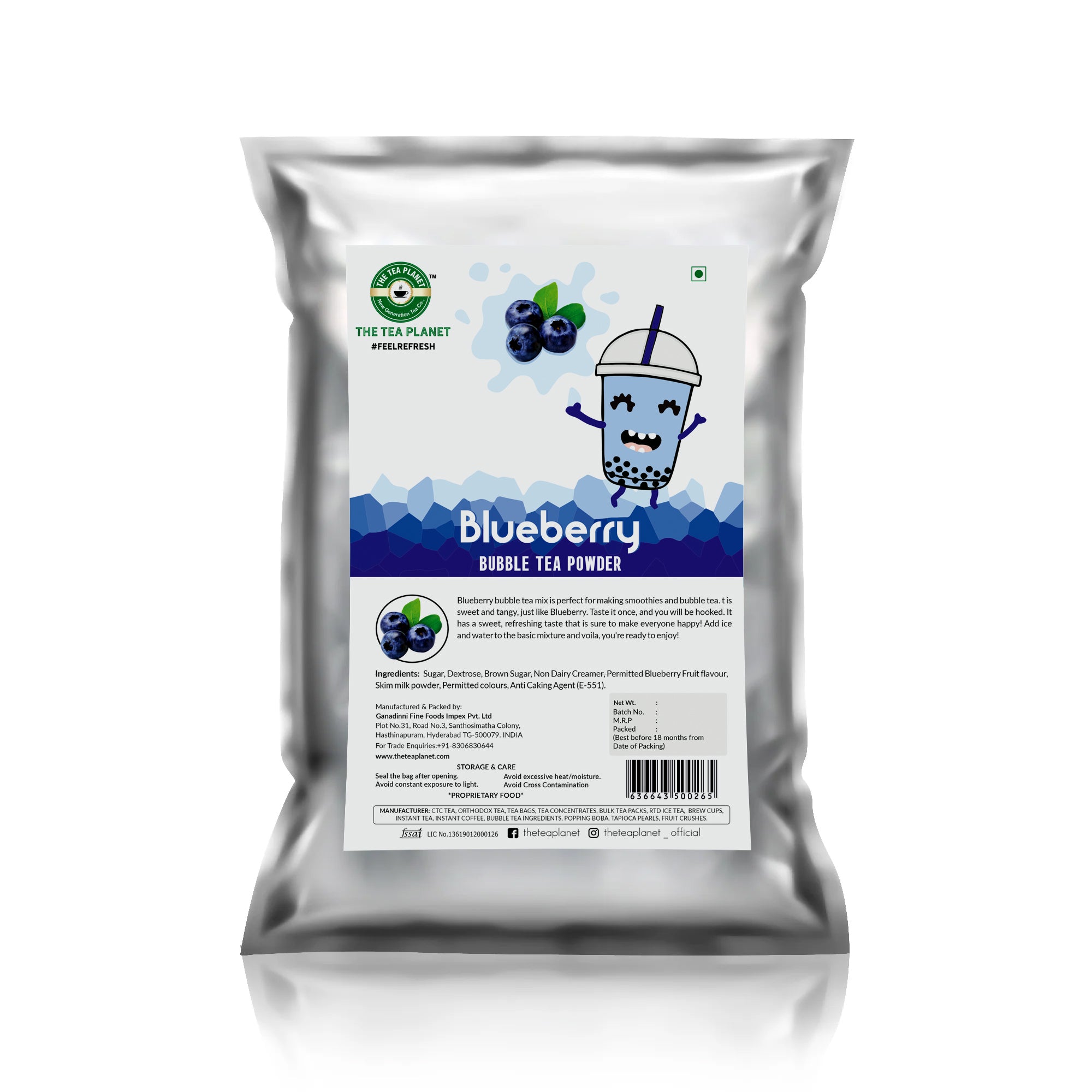 Blueberry Bubble Tea Premix - 1kg